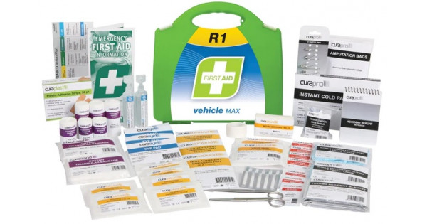 R1 Vehicle Max First Aid Kit - Plastic Portable
