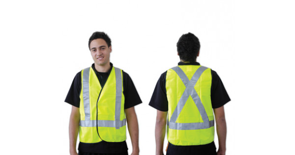Fluoro X Back Safety Vest - Reflective
