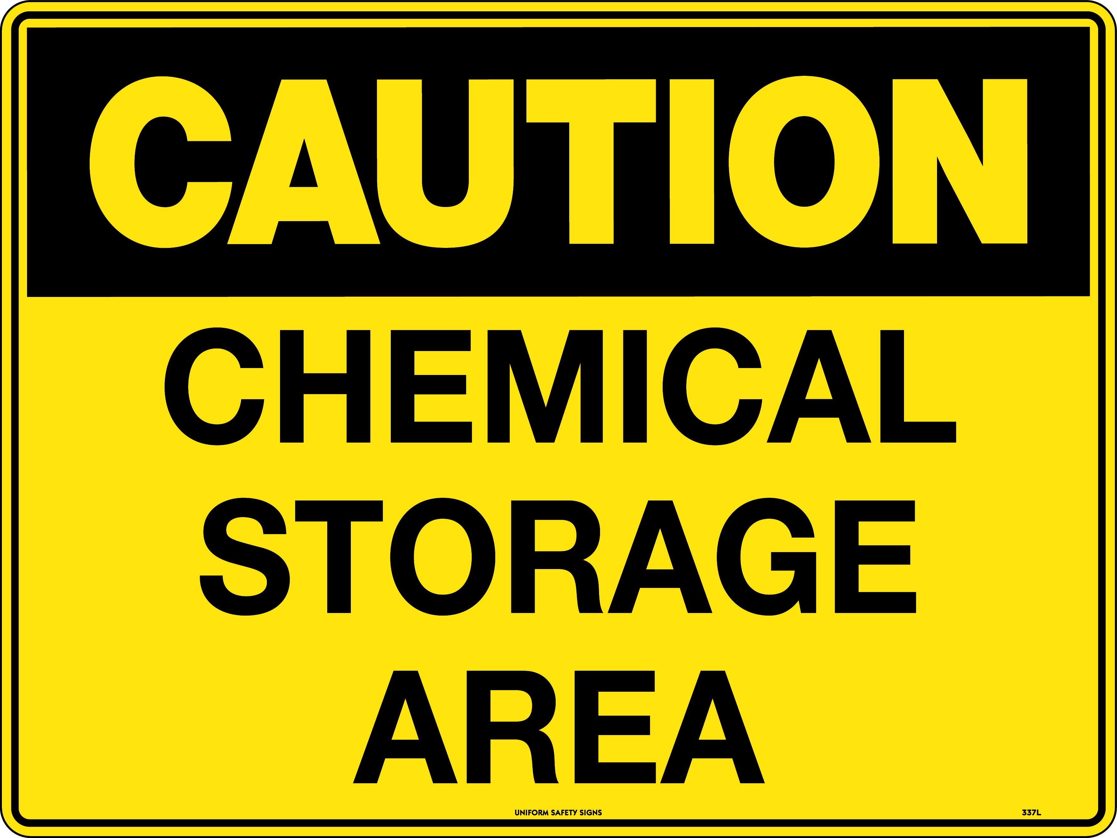 Caution Chemical Storage Area
