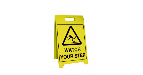 Corflute Sign Stand - Watch Your Step