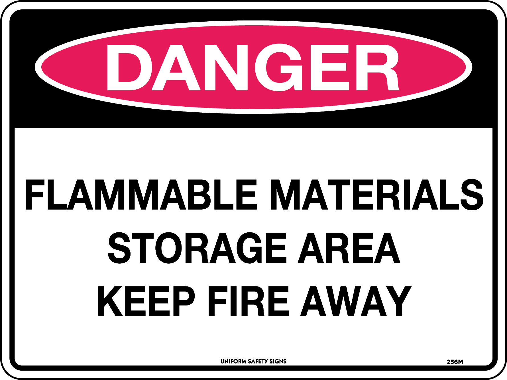 Danger - Flammable Materials Storage Area Keep Fire Away