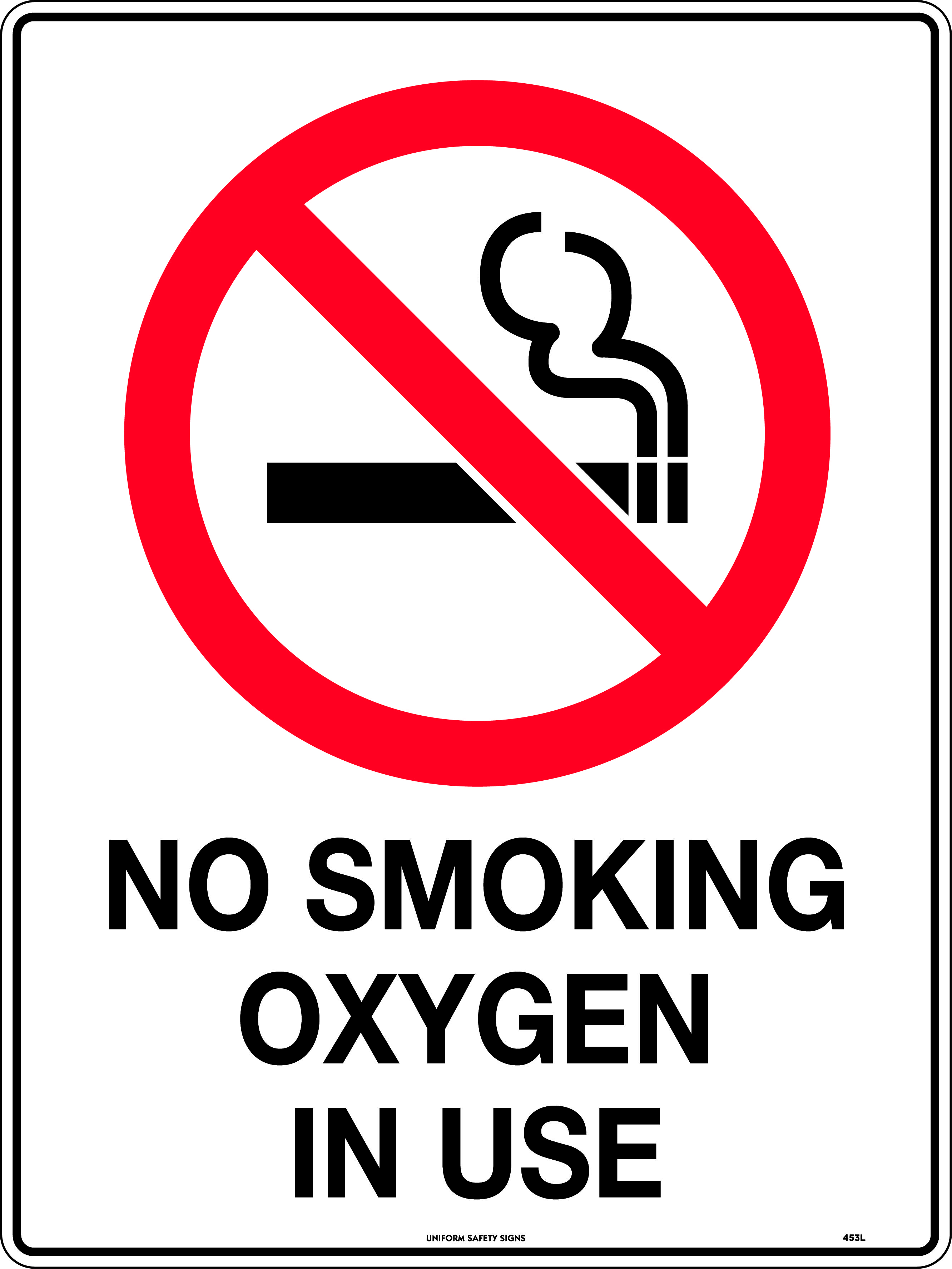 No Smoking Oxygen In Use